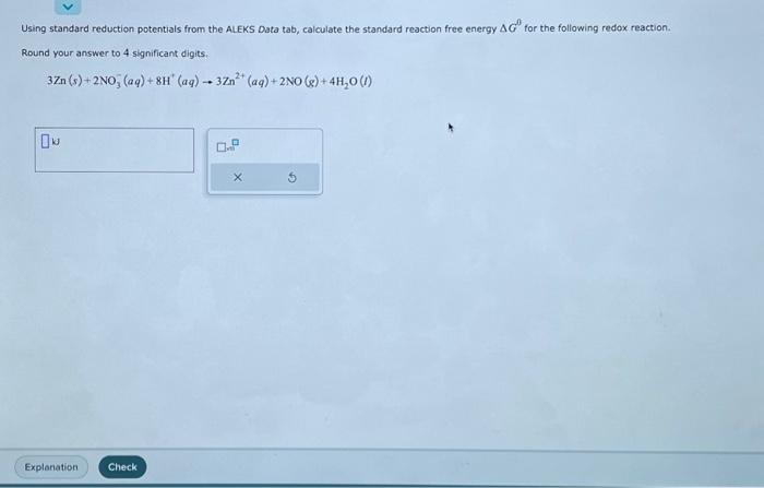 Using standard reduction potentials from the ALEKS | Chegg.com