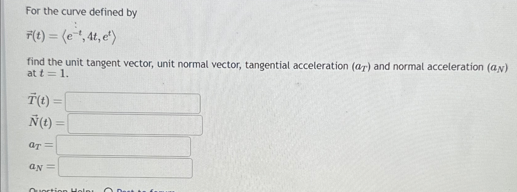 Solved For the curve defined | Chegg.com