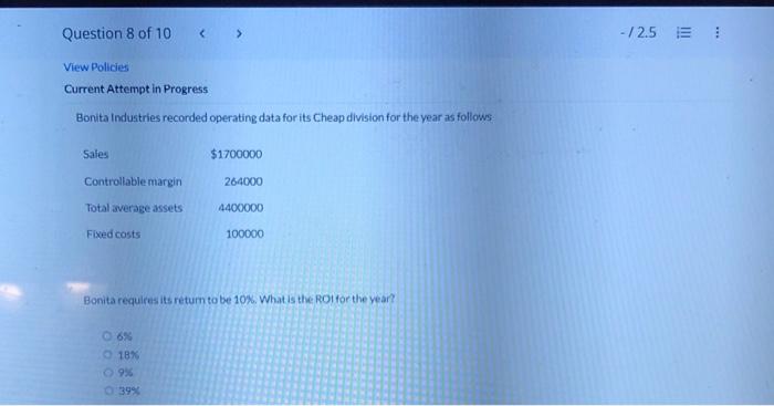 Solved The master budget of Sheridan Company shows that the | Chegg.com