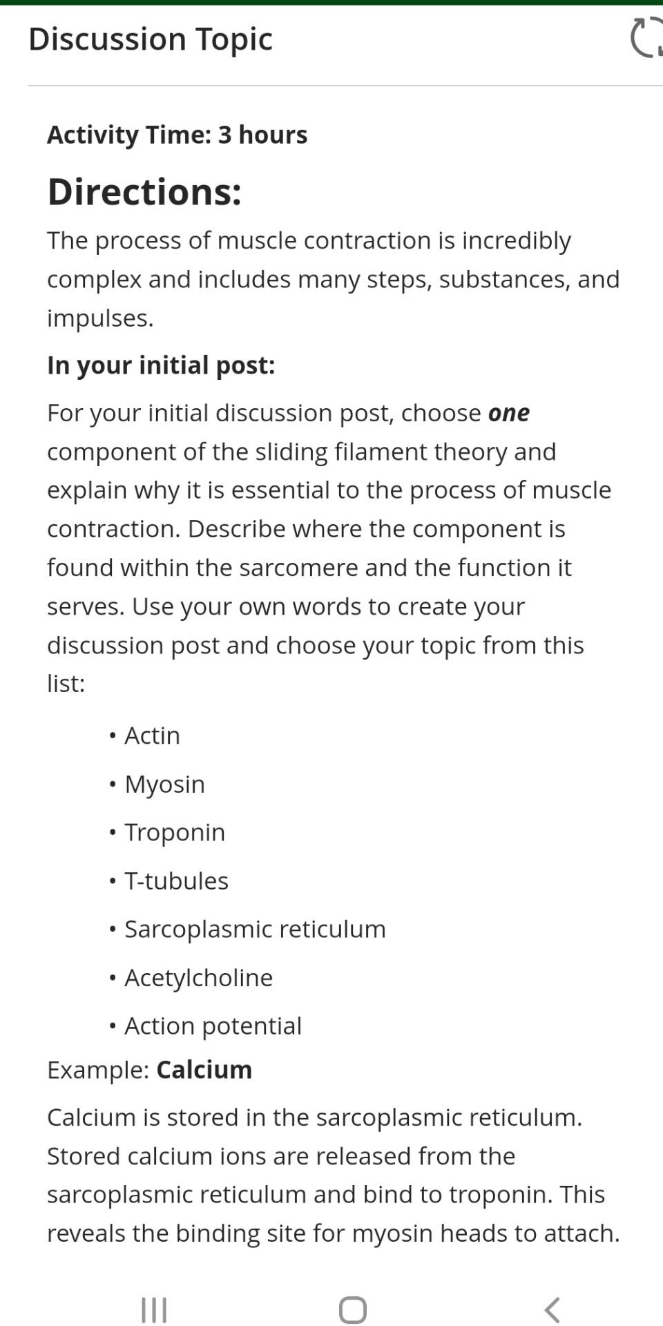 Solved Activity Time: 3 hours Directions: The process of | Chegg.com