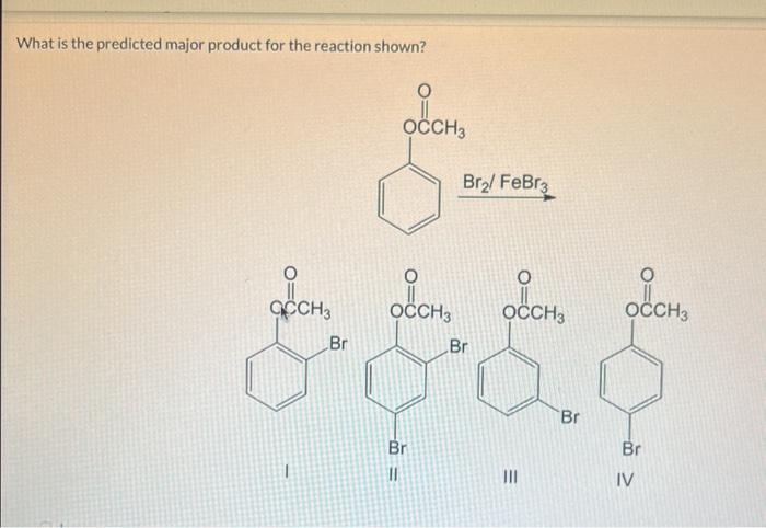 Solved What is the predicted major product for the reaction | Chegg.com