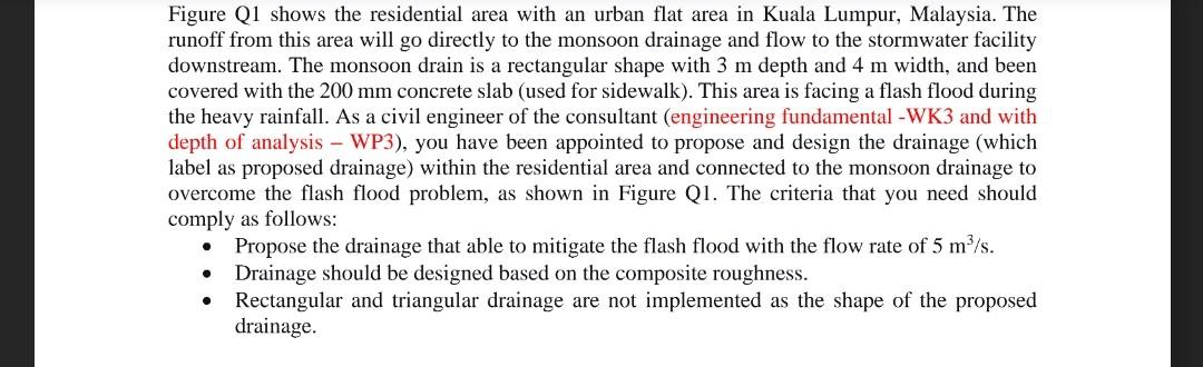 Solved Figure Q1 shows the residential area with an urban | Chegg.com