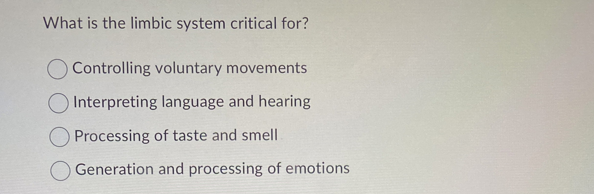 Solved What is the limbic system critical for?Controlling | Chegg.com