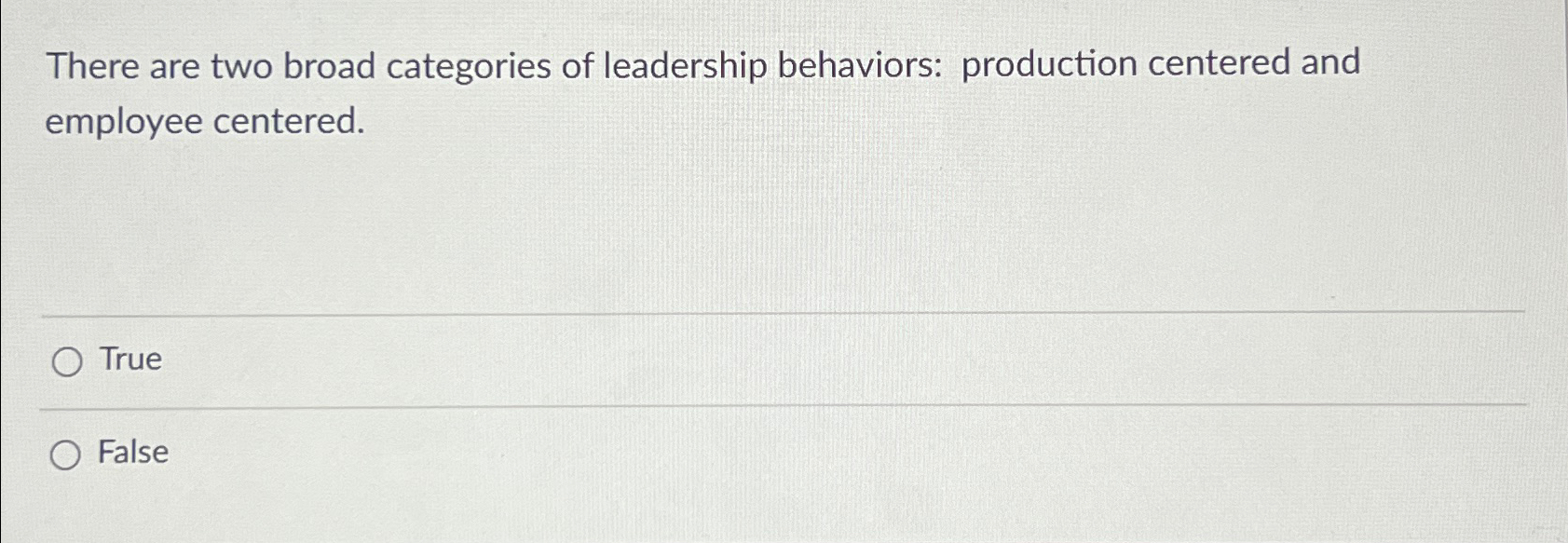 Solved There are two broad categories of leadership | Chegg.com