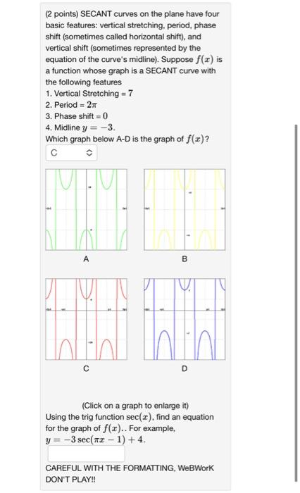 Solved (2 points) TANGENT curves on the plane have four | Chegg.com