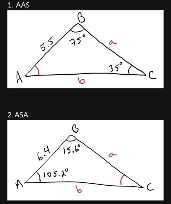 Solved 1. AAS 2. ASA | Chegg.com