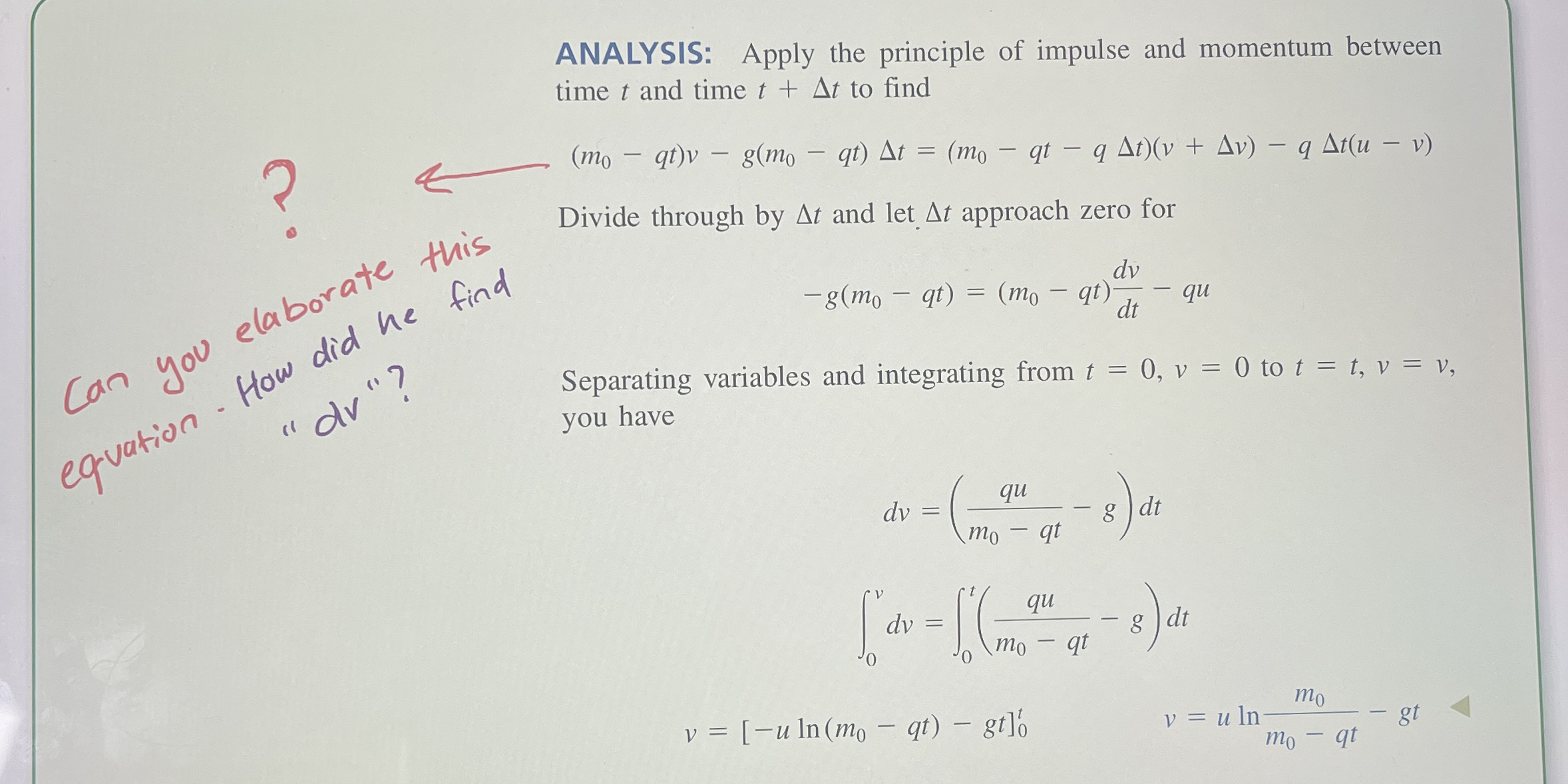Solved ANALYSIS: Apply the principle of impulse and momentum | Chegg.com
