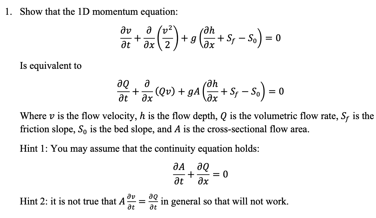 Solved Show that the 1D momentum | Chegg.com