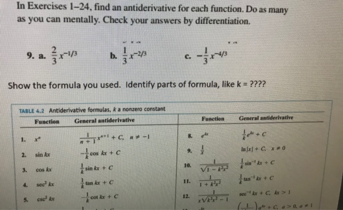 Solved In Exercises 1-24, find an antiderivative for each | Chegg.com