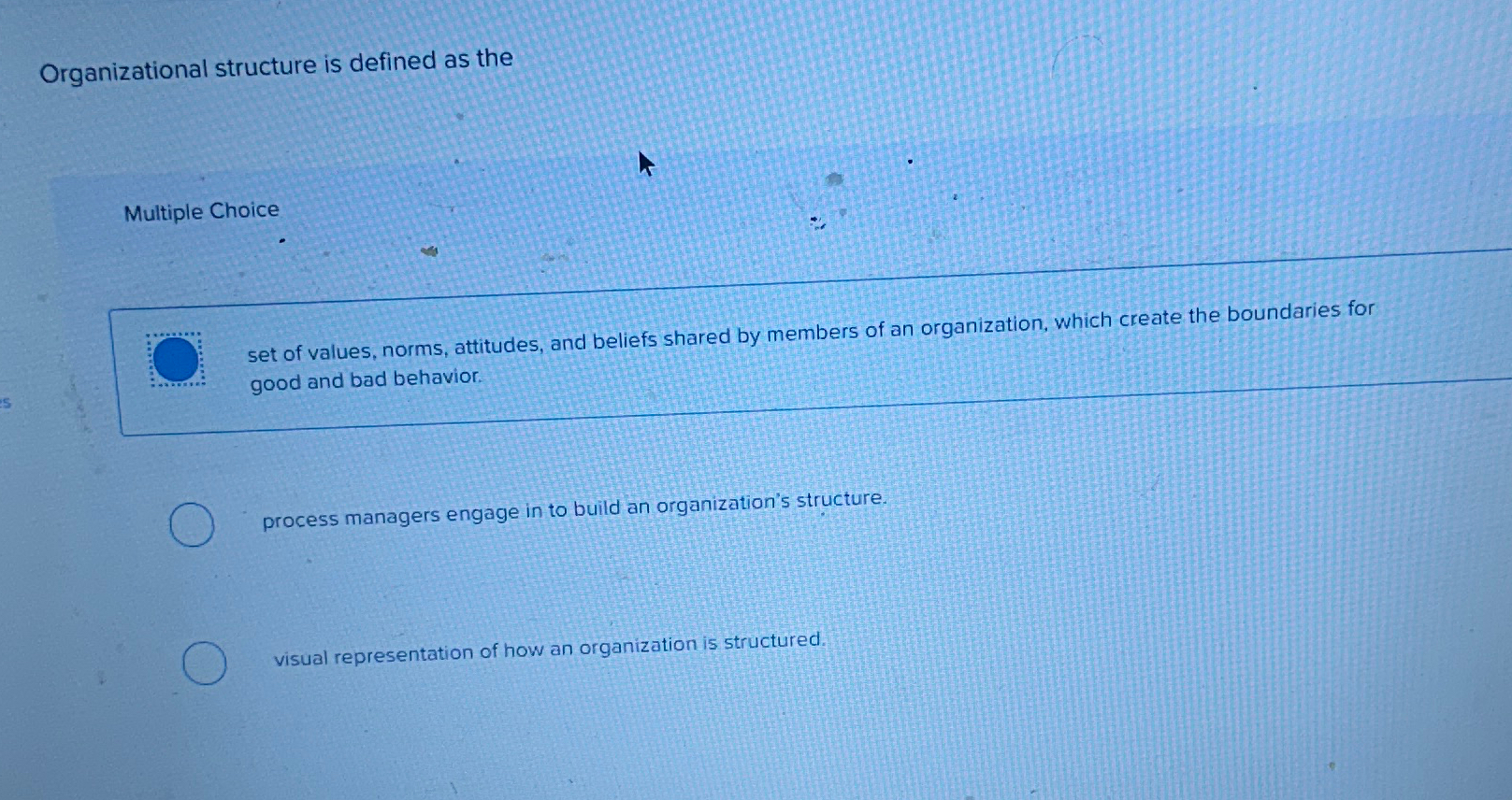 Solved Organizational structure is defined as theMultiple | Chegg.com