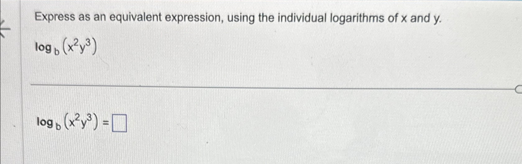 Solved Express as an equivalent expression, using the | Chegg.com
