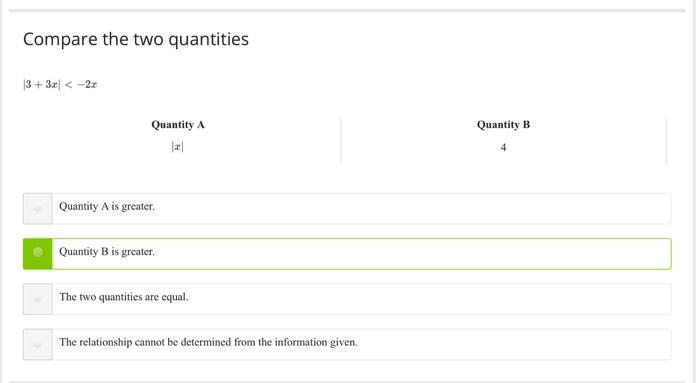 Solved Compare the two quantities 13 + 3x