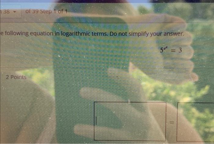 following equation in logarithmic terms. Do not | Chegg.com