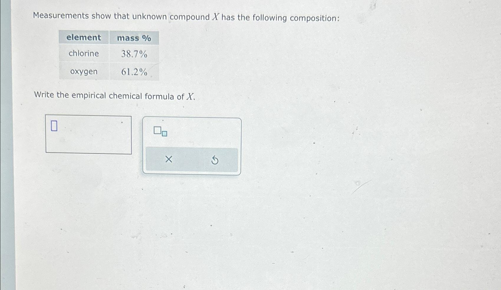 Solved Measurements show that unknown compound x ﻿has the | Chegg.com