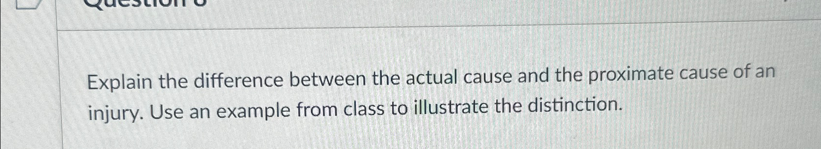 Solved Explain the difference between the actual cause and | Chegg.com