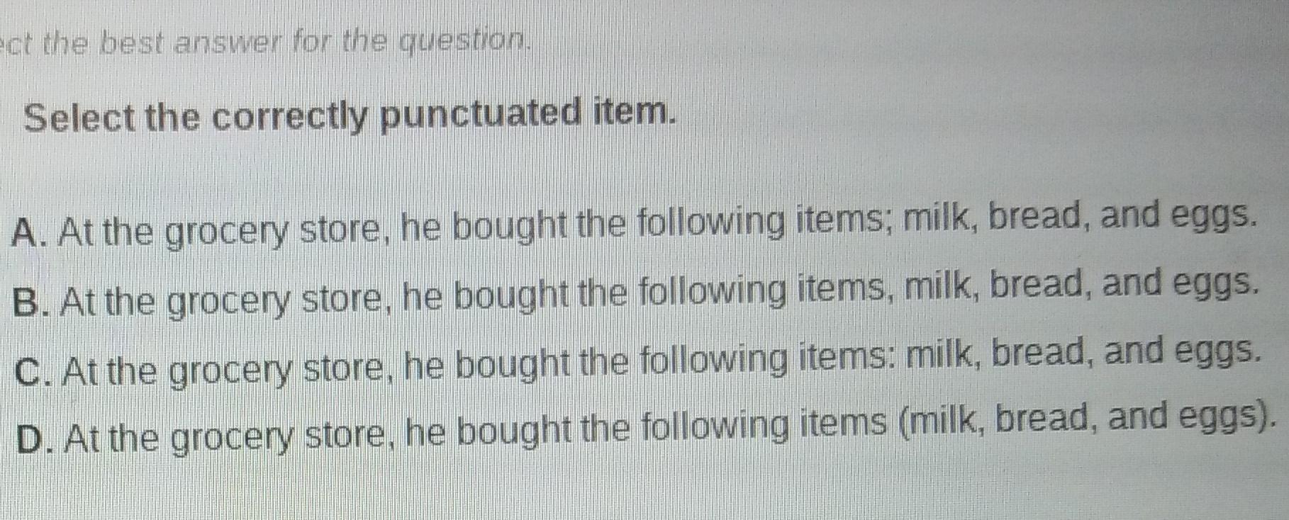 Solved ect the best answer for the question, Select the | Chegg.com