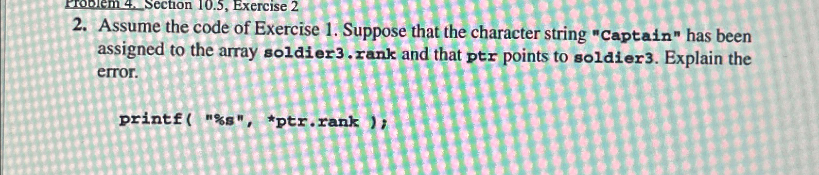 Solved Assume the code of Exercise 1. ﻿Suppose that the | Chegg.com