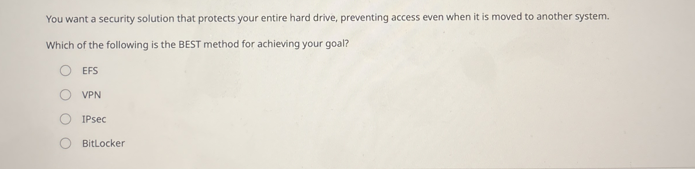 Solved You want a security solution that protects your | Chegg.com