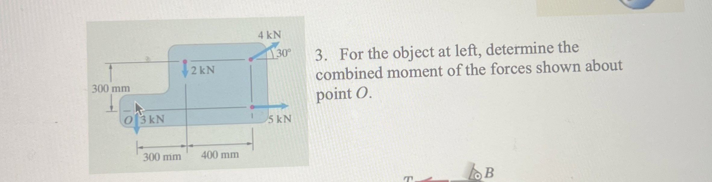 Solved For the object at left, determine the combined moment | Chegg.com