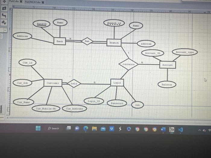 Solved is this bank database correct and I need a table of | Chegg.com