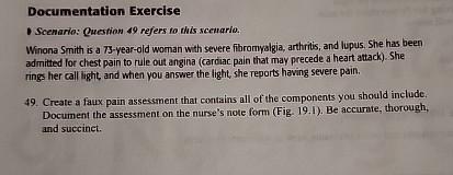 Solved Documentation ExerciseScemaria: Question 49 ﻿refers | Chegg.com
