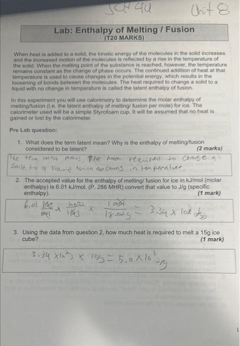 Solved When heat is added to a colid, the kinotic energy of | Chegg.com