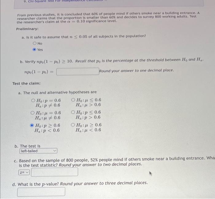Solved From previous studies, it is concluded that 60% of | Chegg.com