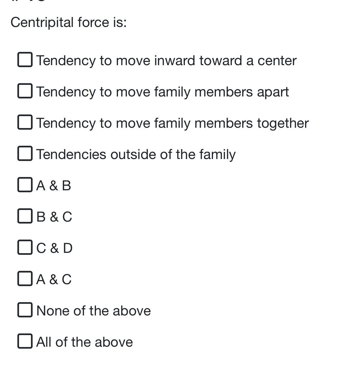 Solved Centripital force is:Tendency to move inward toward a | Chegg.com