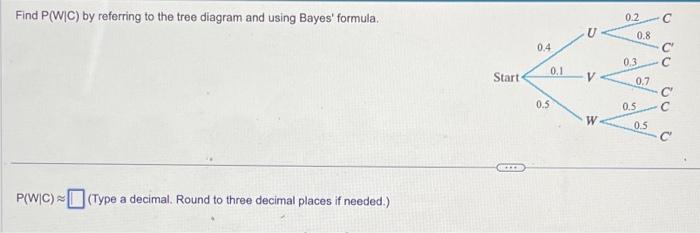 Solved Find P(WIC) by referring to the tree diagram and | Chegg.com