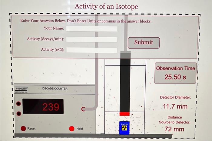 Solved Activity of an Isotope | Chegg.com