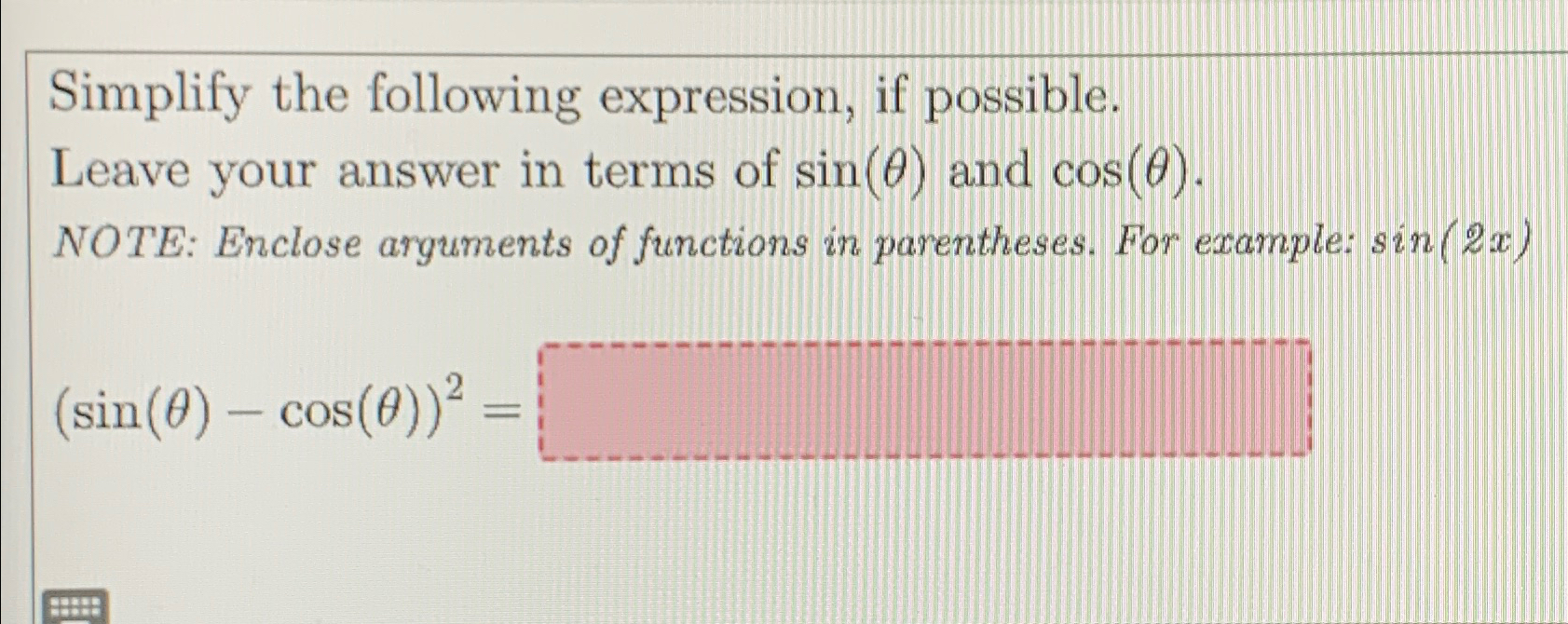 Solved Simplify the following expression, if possible.Leave | Chegg.com