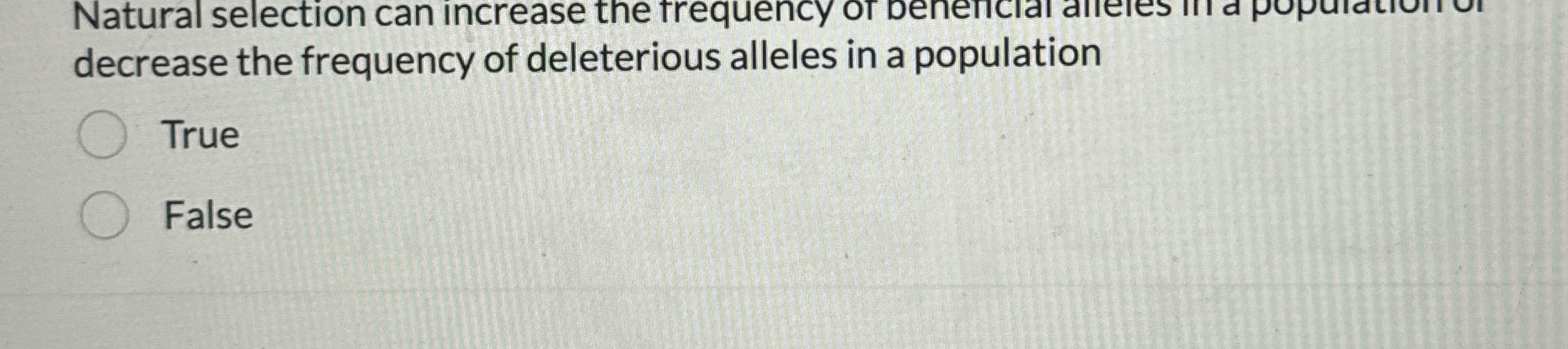Solved decrease the frequency of deleterious alleles in a | Chegg.com