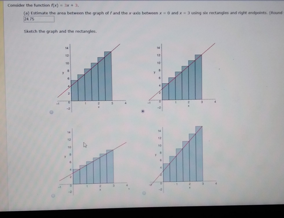 Solved (b) Repeat part (a) using left endpoints. (Round your | Chegg.com
