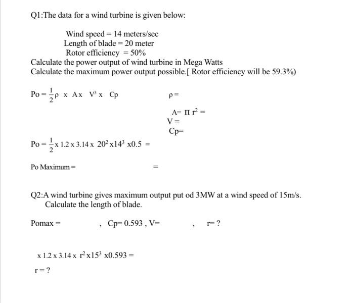 Solved Chapter 4- WIND ENERGY CONVERSION SYSTEMS ACTIVITY 4B | Chegg.com