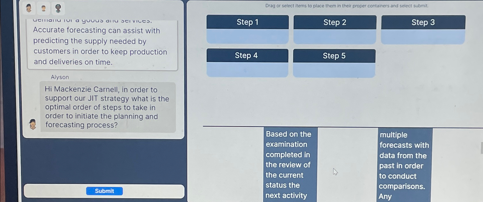 Solved Drag or select items to place them in their proper | Chegg.com