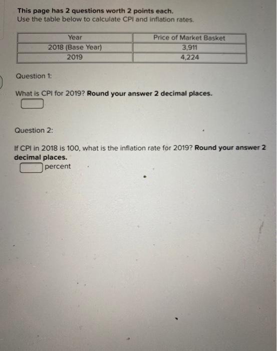 Solved This page has 2 questions worth 2 points each. Use | Chegg.com