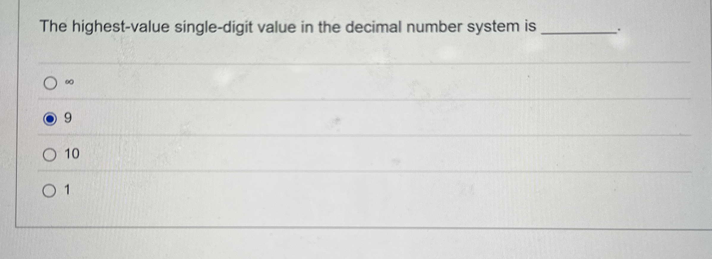 The highest-value single-digit value in the decimal | Chegg.com