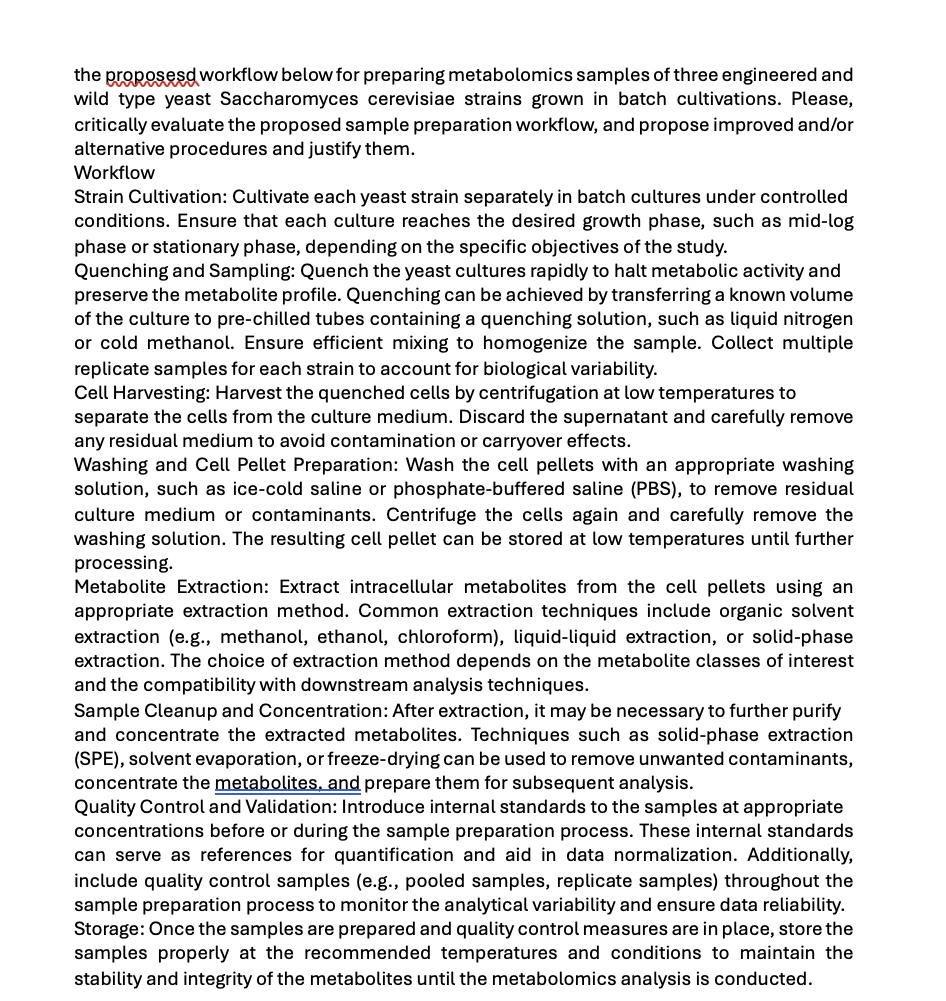 Solved The proposed workflow below for preparing | Chegg.com