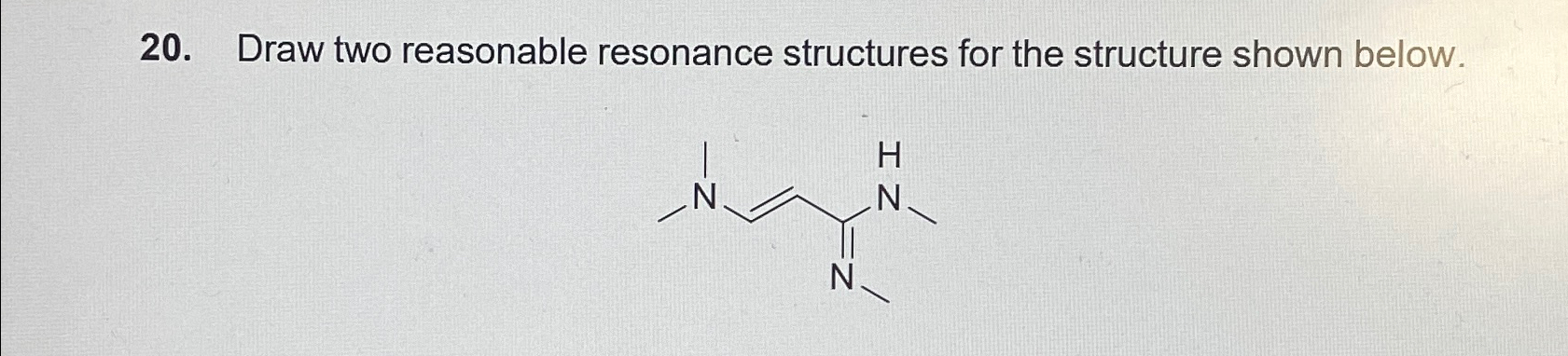 Solved Draw two reasonable resonance structures for the | Chegg.com