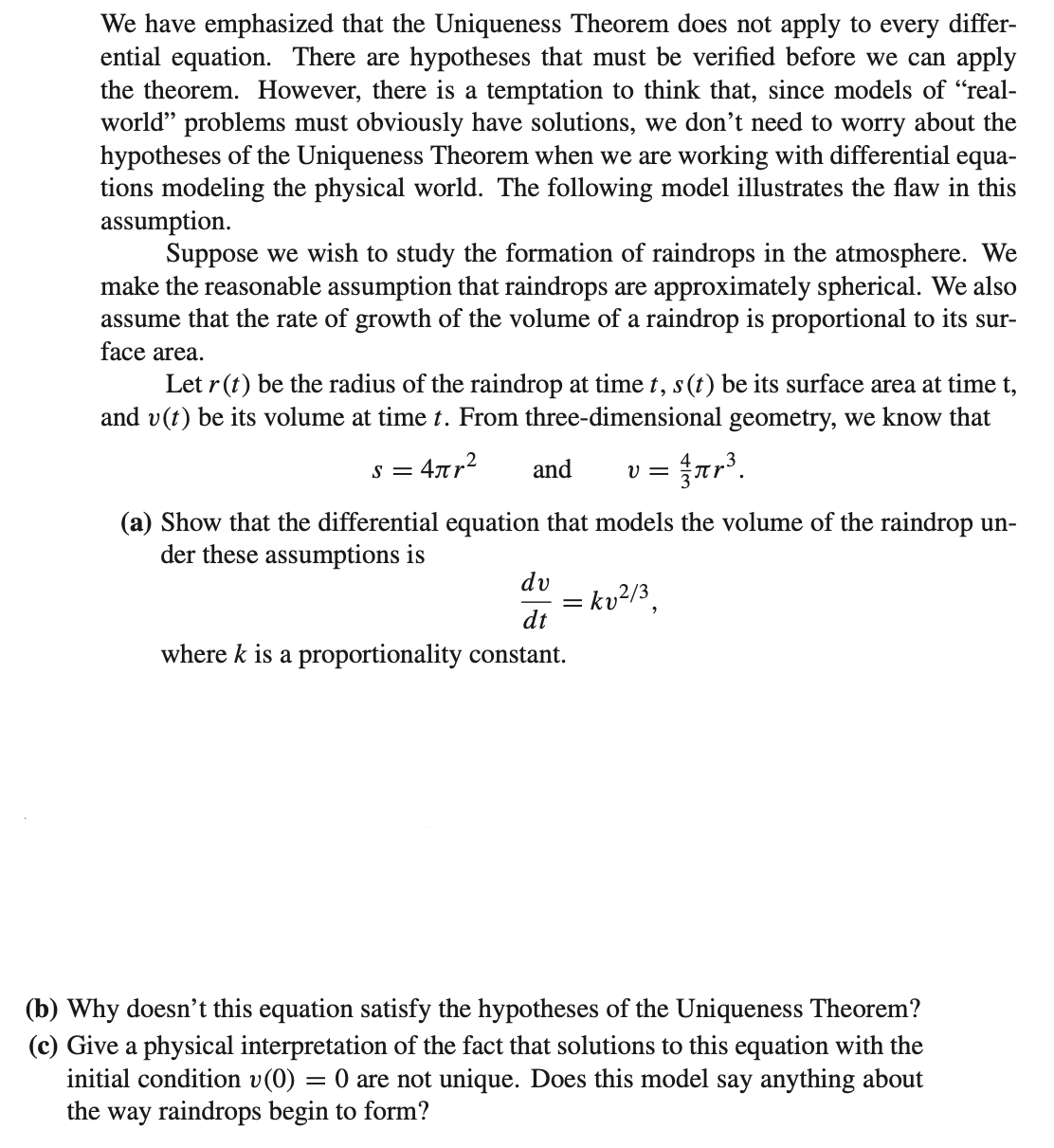 Solved We have emphasized that the Uniqueness Theorem does | Chegg.com