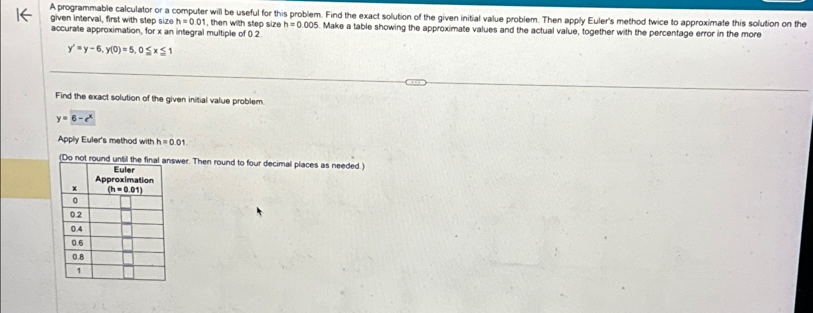 Solved A programmable calculator or a computer will be | Chegg.com