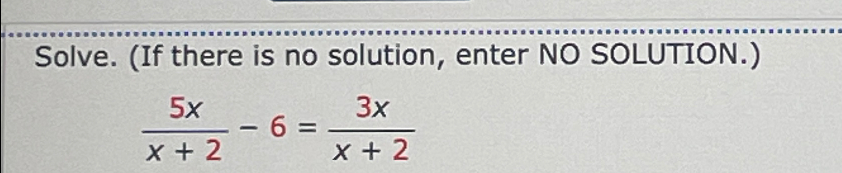 Solved Solve. (If there is no solution, enter NO | Chegg.com