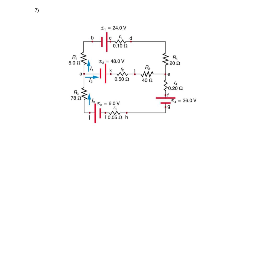 Solved Please find all the currents and voltages across each | Chegg.com