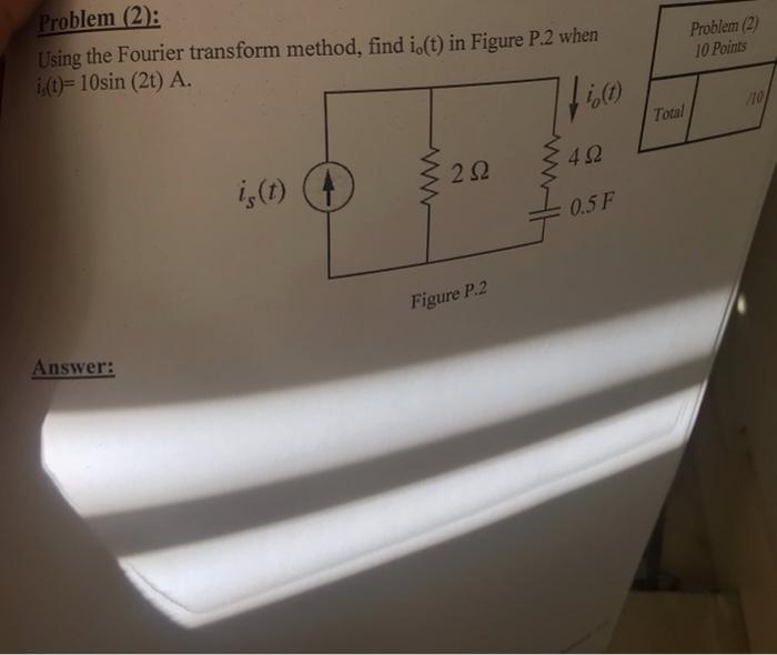 Solved Problem (2): Using the Fourier transform method, find | Chegg.com