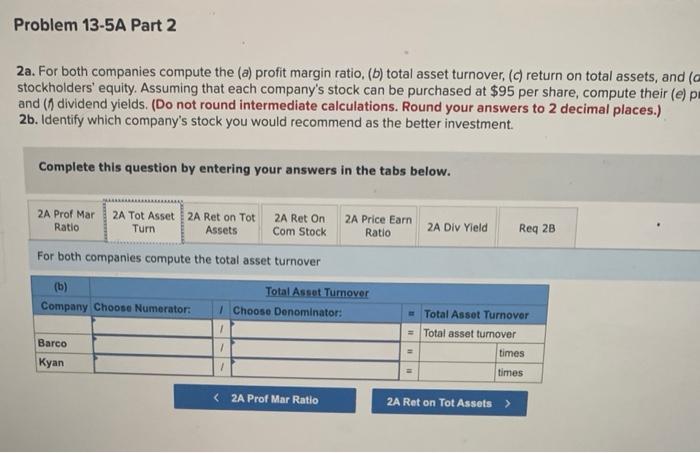 Solved Required information Problem 13-5A Comparative ratio | Chegg.com