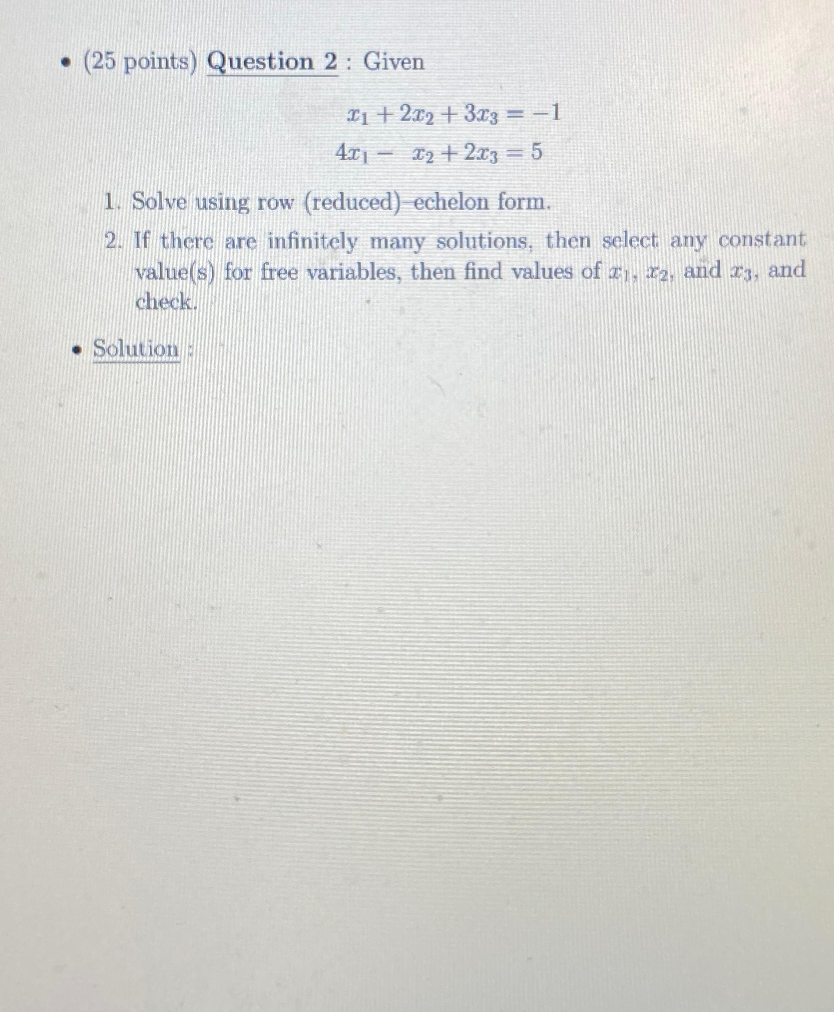 Solved (25 points) Question 2 : | Chegg.com Solved (25 points) Question 2 : | Chegg.com