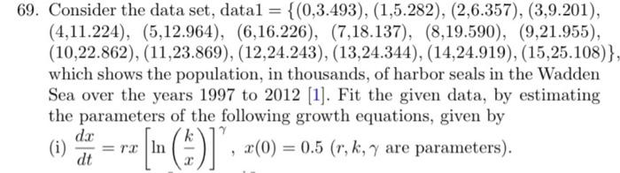 69. Consider the data set, data1 | Chegg.com