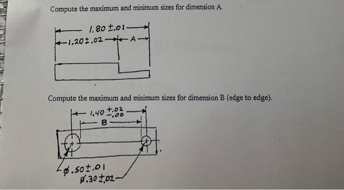 Solved Compute the maximum and minimum sizes for dimension | Chegg.com