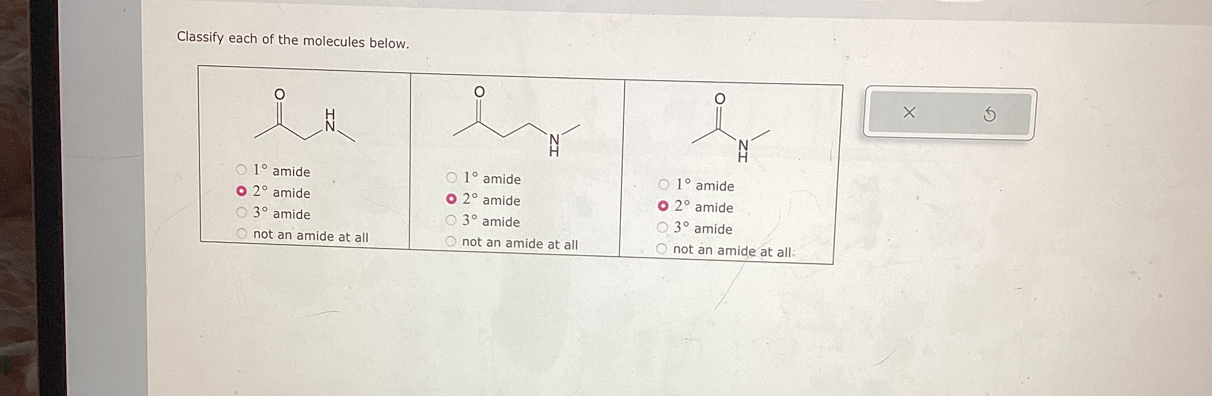 Solved Classify each of the molecules below. | Chegg.com
