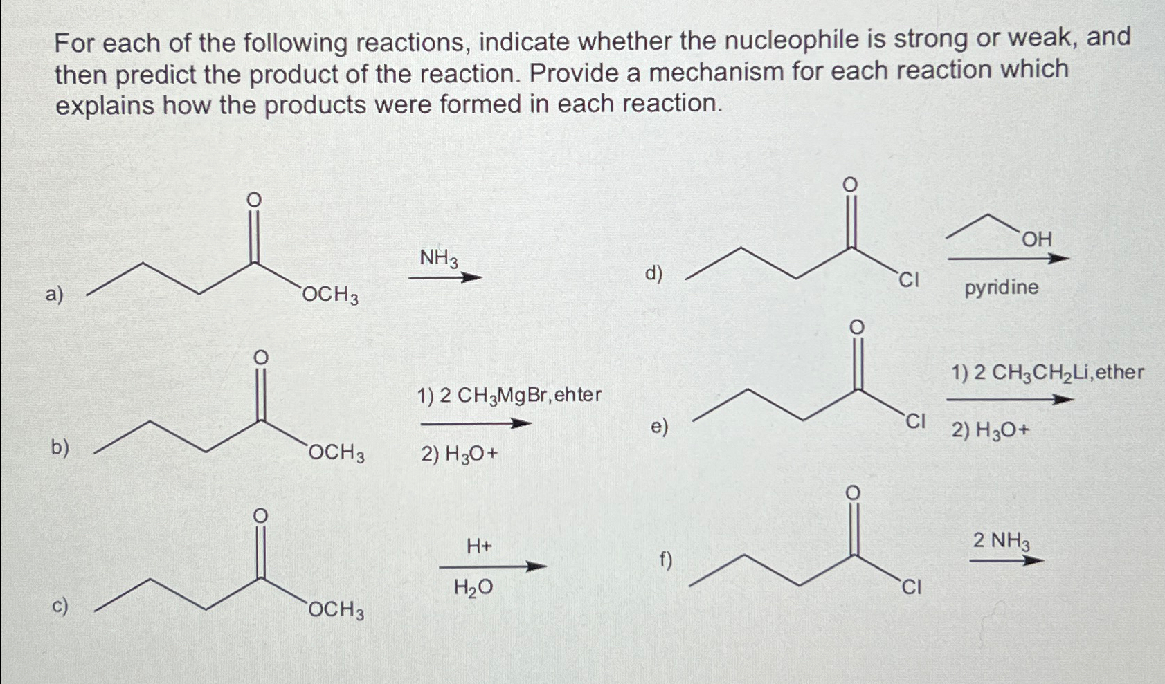 For each of the following reactions, indicate whether | Chegg.com
